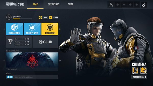 Rainbow six siege UI Redesign - rei-kim